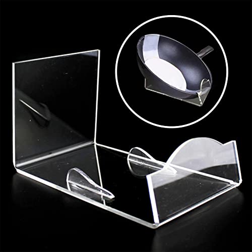Fenteer Pot pan Display Rack Cookware Stand Clear Tabletop Accessories Shelves Acrylic Kitchen Utensils for Baking Trays Frying Pan Hair Dryer