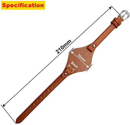 Dioway Women's 8mm Spring Bar Watch Band Genuine Calf Leather Replacement Straps for Fossil ES3148 ES4119 ES4176 ES3262 ES3077- Fossil Watch Band (Blue)