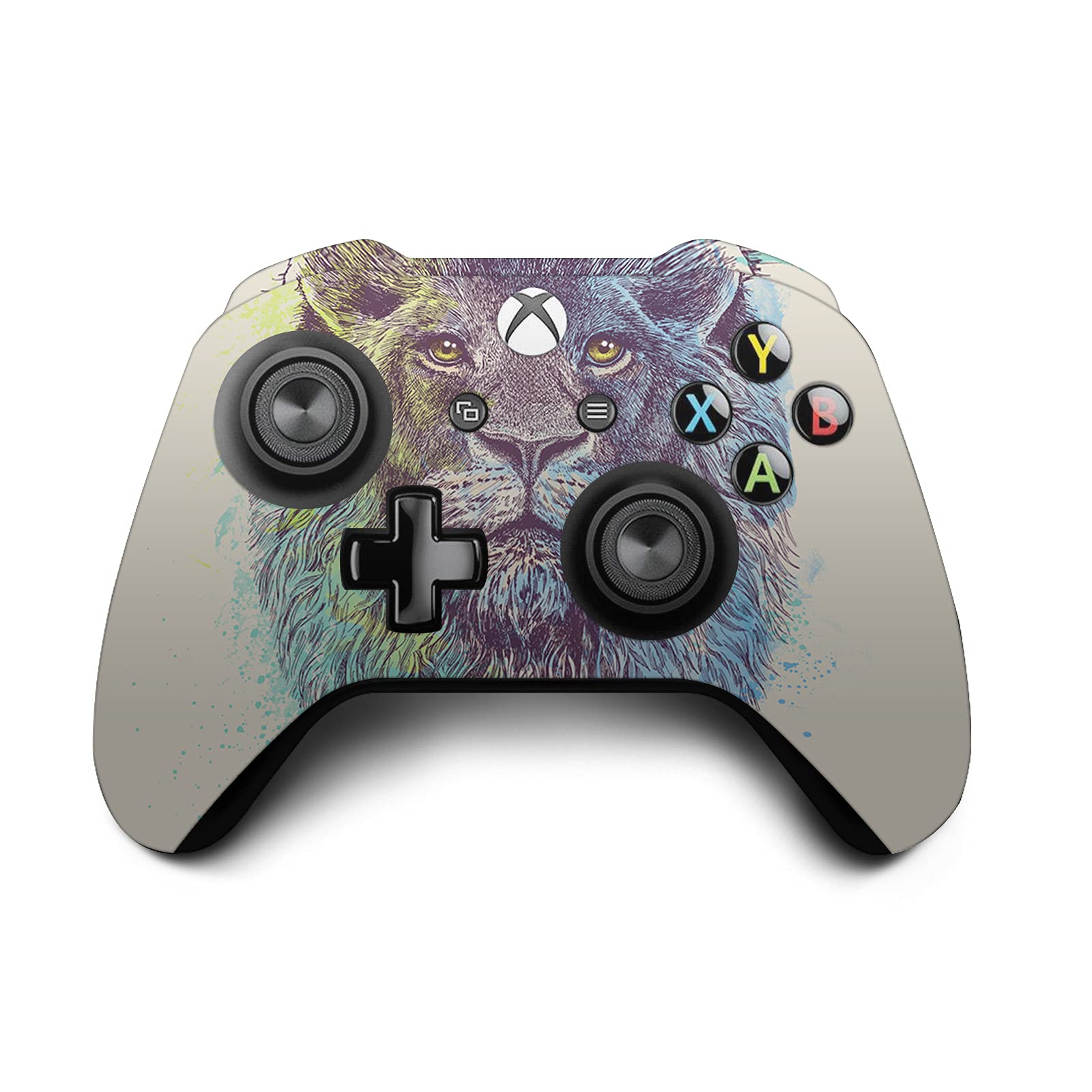Head Case Designs Officially Licensed Rachel Caldwell Lion Art Mix Vinyl Sticker Gaming Skin Decal Cover Compatible With Xbox One X Console and Controller Bundle