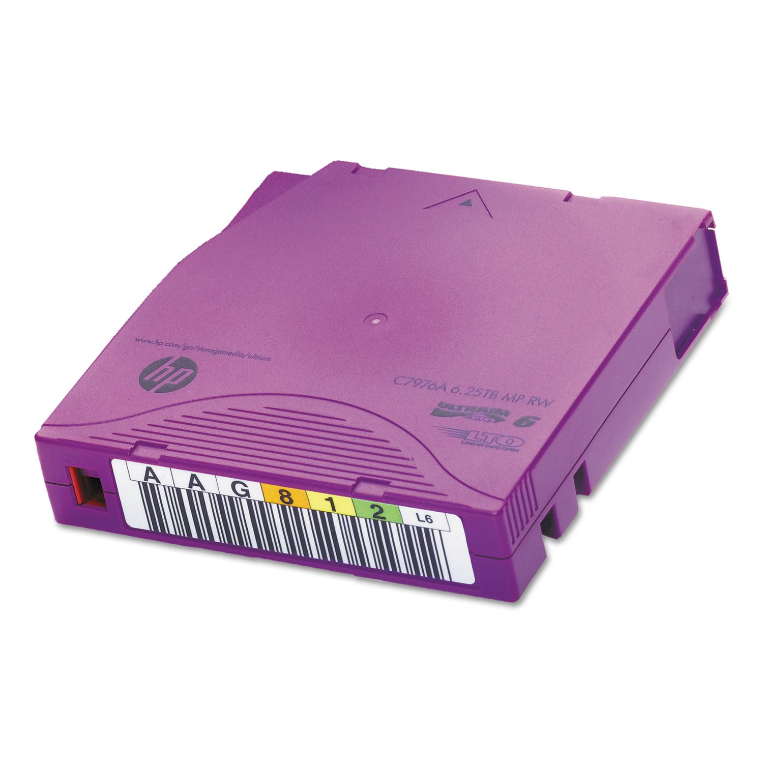 HP C7976A 1/2-Inch Ultrium LTO-6 Cartridge, MP, 2775ft, 2.5TB Native/6.25 Compressed