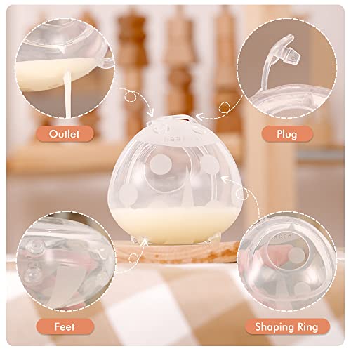 haakaa Ladybug Breast Milk Collector 1.4oz/40ml/1pc - Wearable Nursing Cup Resuable Breast Shell Breast Milk Catcher Silicone Portable Letdown Catcher for Breastfeeding Moms, Protect Sore Nipples