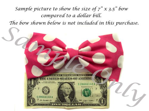 EmilyRose Couture Large Satin Hair Bow Collection (Headband, Barbie)