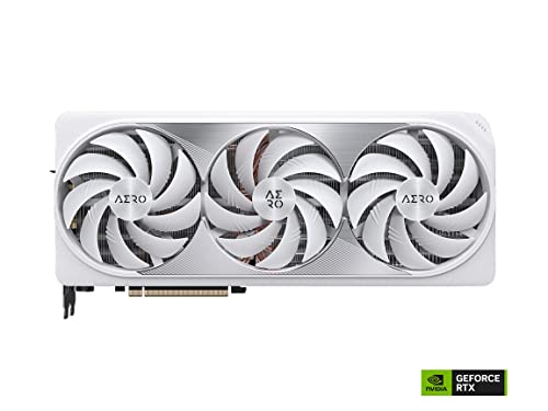 Gigabyte GV-N4080AERO OC-16GD GeForce RTX 4080 16GB AERO OC Graphics Card, 3X WINDFORCE Fans, 16GB 256-bit GDDR6X, Video Card