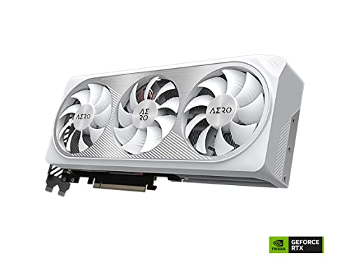 Gigabyte GeForce RTX 4070 AERO OC 12G Graphics Card, 3X WINDFORCE Fans, 12GB 192-bit GDDR6X, GV-N4070AERO OC-12GD Video Card