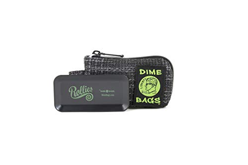 Dime Bags All-in-One Padded Pouch with Accessory Tray and Carbon Filter Pocket (8 Inch, Black)