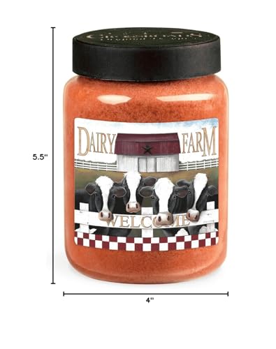 CROSSROADS ORIGINAL DESIGNS Dairy Farm Cinnamon Bun 26 Oz Scented Jar Candle, 26 Oz, Home Fragrance, CB-DS595