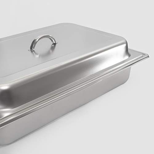 ExcelSteel Kitchenware Dinner Perfect for Banquets, Buffets, Parties 9-Quart Heavy Duty Rectangular Stainless Chafing Dish Set, 9 qt