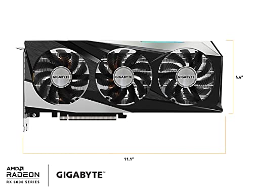 Gigabyte Radeon RX 6650 XT Gaming OC 8G Graphics Card, WINDFORCE 3X Cooling System, 8GB 128-bit GDDR6, GV-R665XTGAMING OC-8GD Video Card