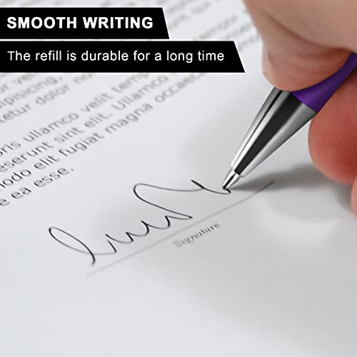 Discring 8 PCS Ballpoint Pen & 4 Pen Clips - High Precision Colorful Metallic Ballpoint Pen with Anti-Scratch Stylus Tip