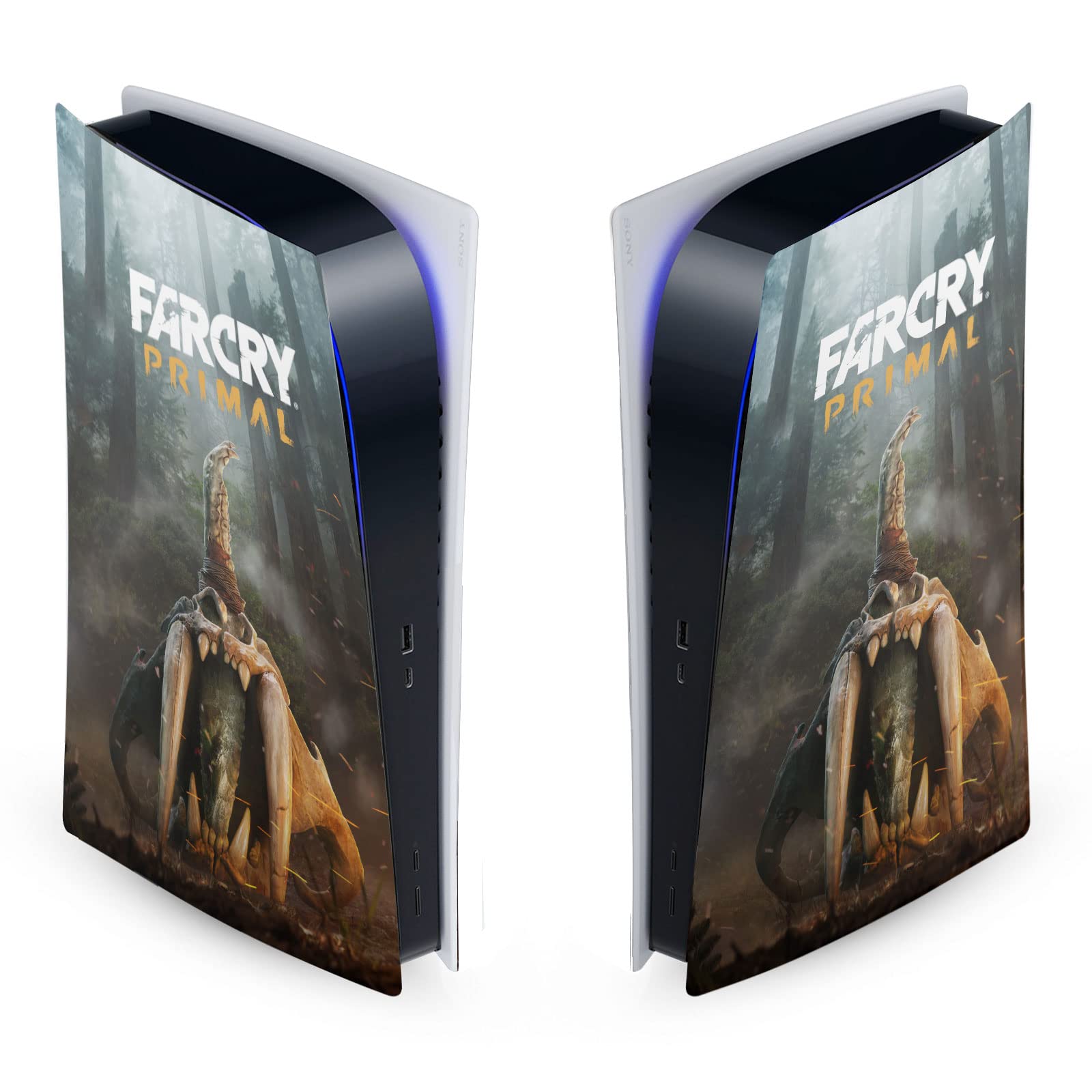 Head Case Designs Officially Licensed Far Cry Skull II Primal Key Art Vinyl Faceplate Sticker Gaming Skin Decal Cover Compatible With Sony PlayStation 5 PS5 Digital Edition Console