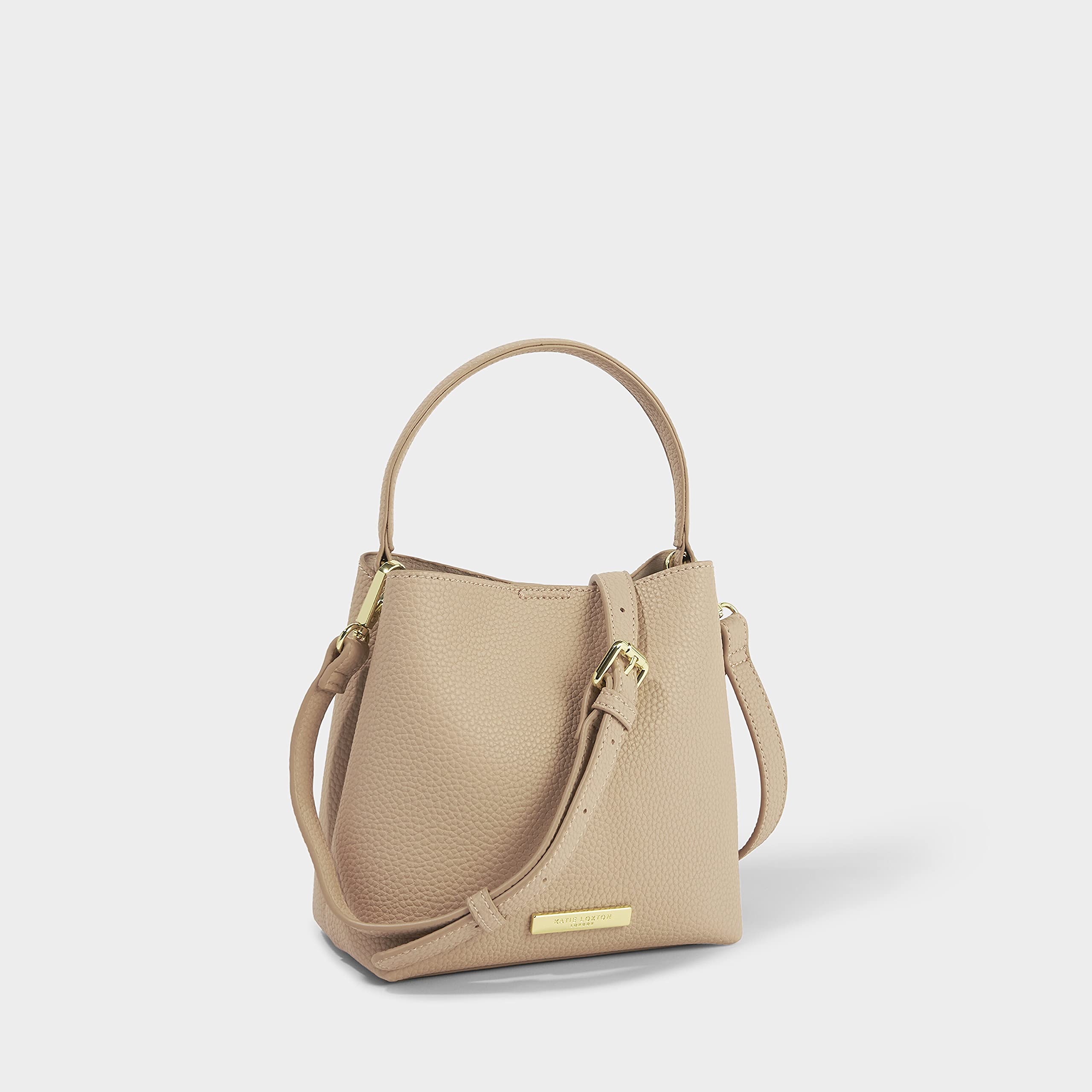 KATIE LOXTON Lucie Womens Vegan Leather Adjustable Detachable Strap Crossbody Pale Pink