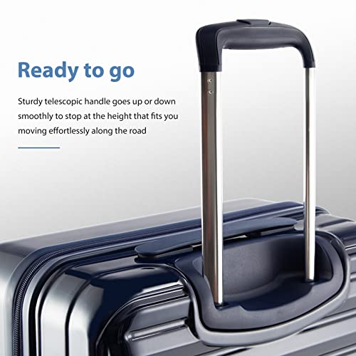 Coolife Luggage Suitcase 4 Piece Set expandable (only 28β) ABS+PC Spinner suitcase with TSA Lock carry on 20in 24in 28in