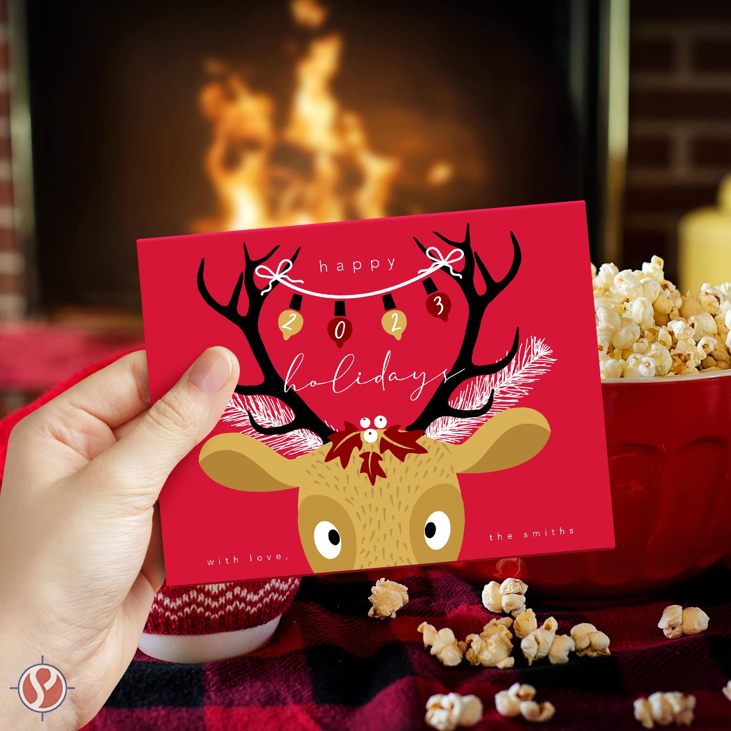 Blank Red A2 (4.25" x 5.5") Cards with Green Envelopes β Great for Customized and Personalized Holiday, Christmas and New Year Greetings, Party Invitations, Thank You Cards and Announcements β 25 SETS