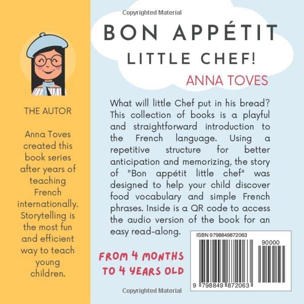 Bon appétit little chef: bilingual book for children (FR-EN)