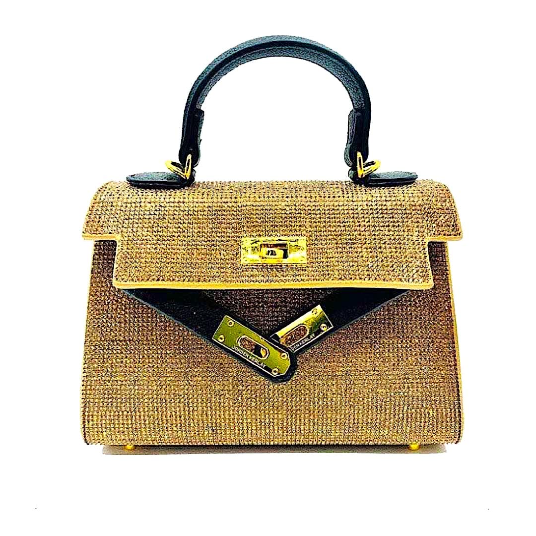 JORDEN KERLAY Small tote bag/Handbag for Women | Gold Clutch bag Shoulder Bag Top-handle bag | Designer aesthetic gold bag for women