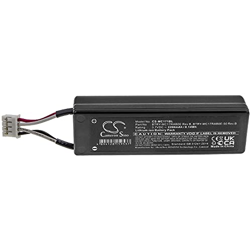 CS Replacement Battery for Motorola MC17, MC17A, MC17T 82-97131-01 Rev B, 82-97131-03 Rev B, BTRY-MC17RAB0E Rev B, BTRY-MC17RAB0E-50 Rev B 2200mAh / 8.14Wh Barcode Scanner