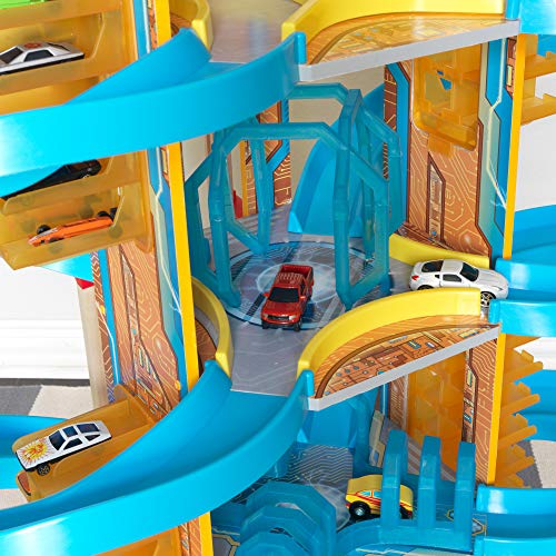 KidKraft Super Vortex Racing Tower 5-Story Race Track Toy for Die-Cast Cars; Storage for 50+ Vehicles, Gift for Ages 3+