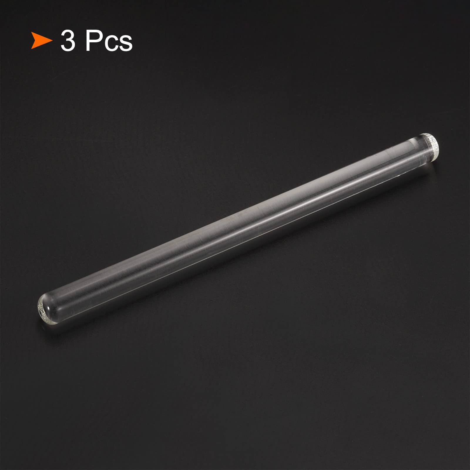 MECCANIXITY 3.3 Borosilicate Glass Stick 5.91" Length 10mm Dia Stir Rod Mixing Tools with Both Ends Round for Lab Kitchen Science 3Pcs