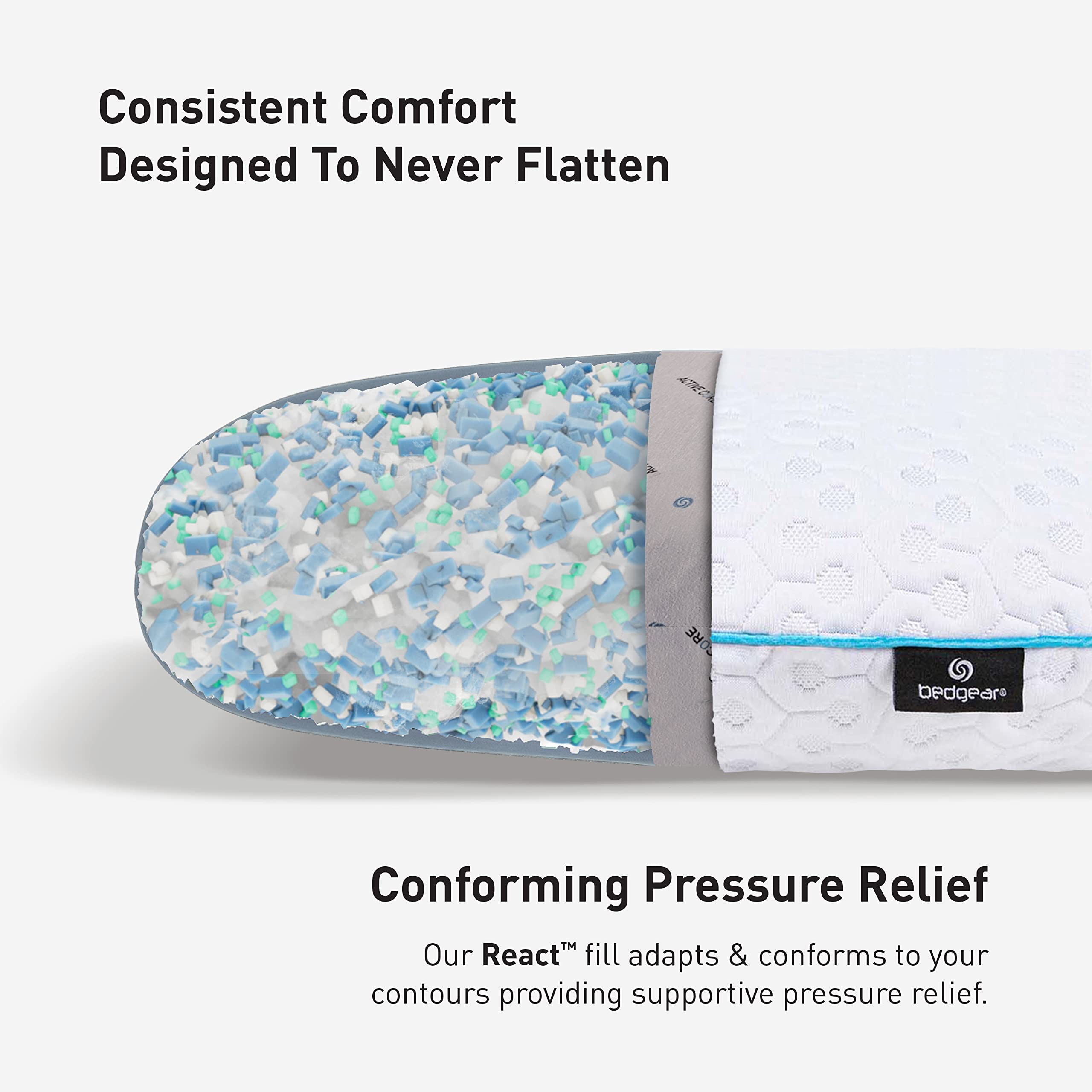 Bedgear Pulse Performance Pillow – Size 0.0 – Kids Pillow – Moisture Wicking Pillow with Hypoallergenic, Washable, Removable Cover