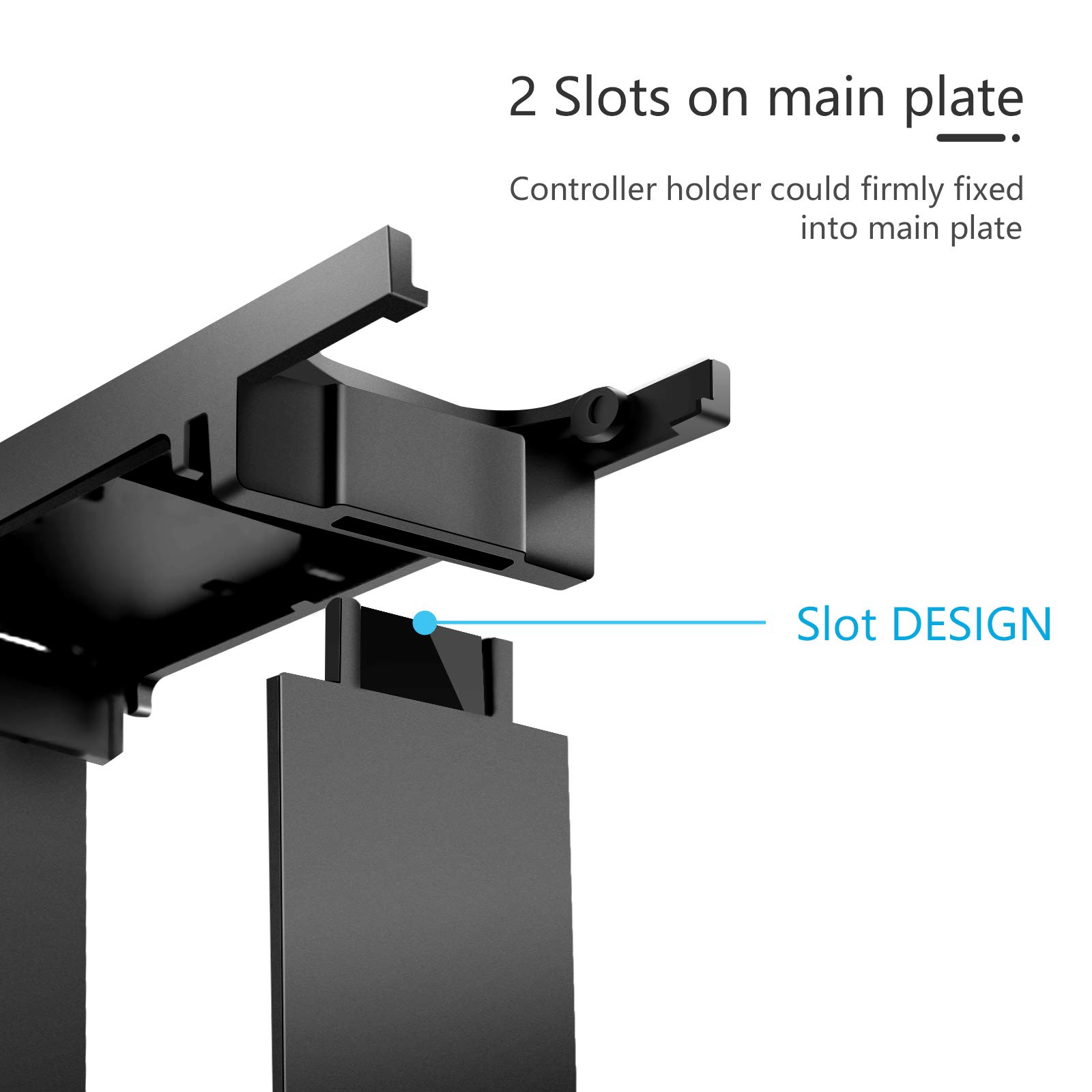 AKNES Headphone Stand Headset Holder for PS5,Game Controller Holder Compatible with PlayStation 5, Xbox Series X Controller Stand Mount for PS5 DualSense, No Screws & No Adhesive Tape