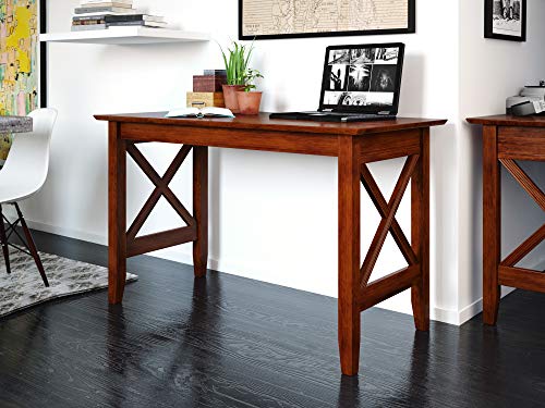 Lexi Multi-Purpose Desk, Writing Desk, Craft Table, Work Table, Computer Desk, 49 inch, Solid Wood, Brown