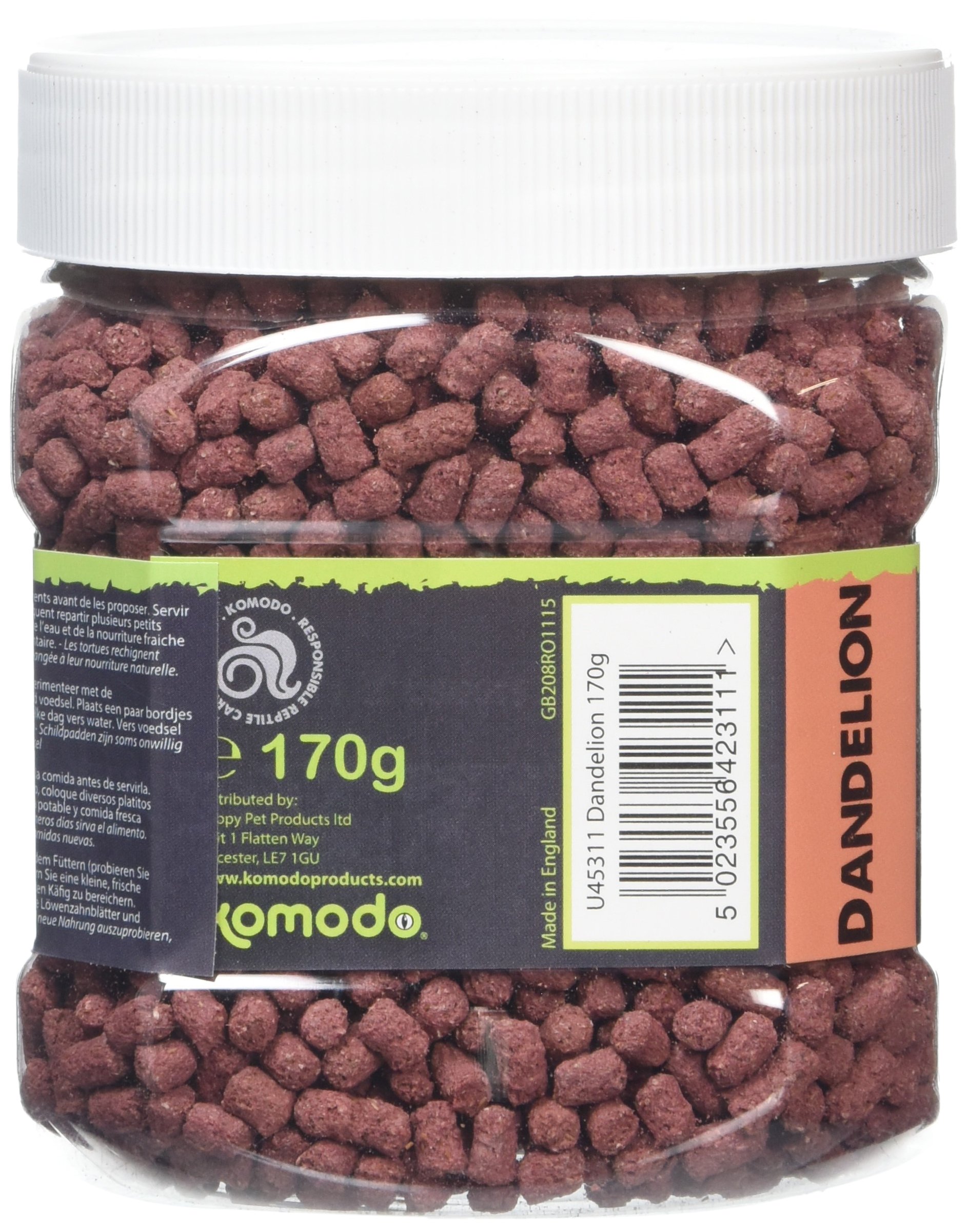 Komodo Complete Holistic Tortoise Diet, Dandelion, Tube,170 g