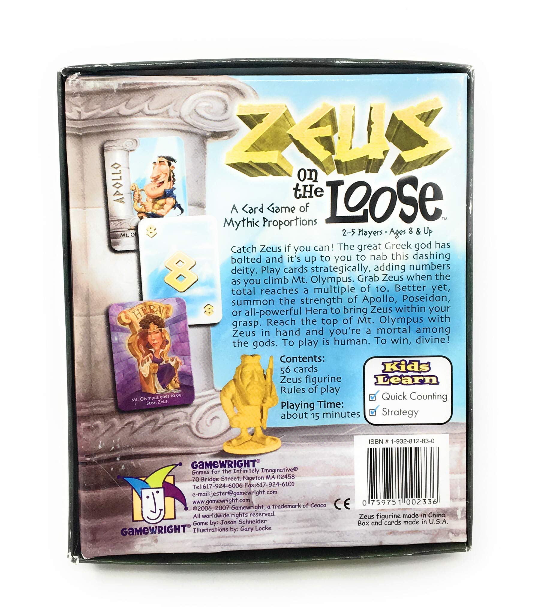Gamewright - Zeus on the Loose β A Card Game of Mythic Proportions
