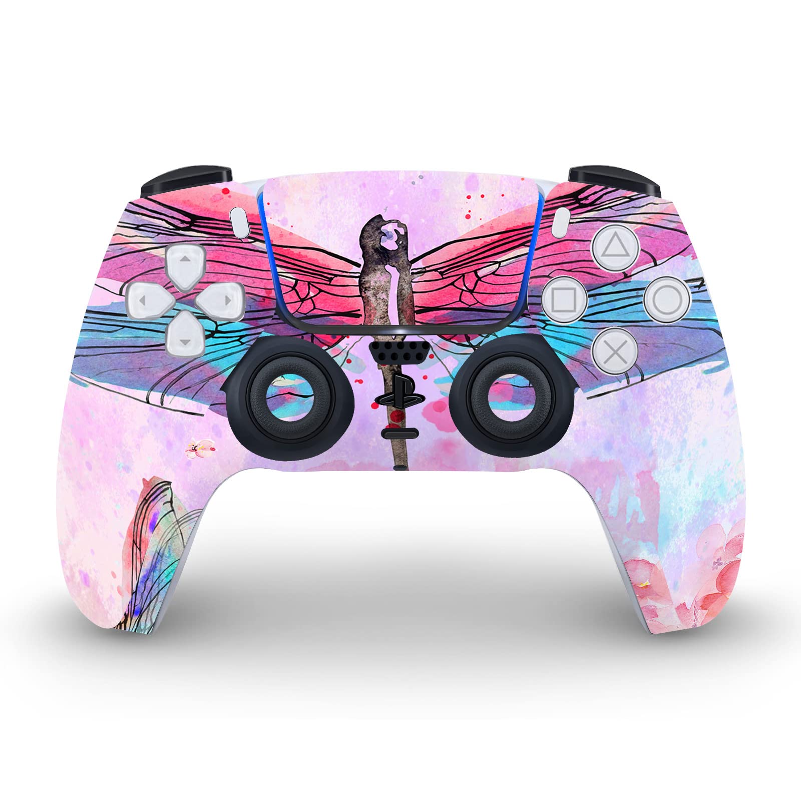Head Case Designs Officially Licensed Jena DellaGrottaglia Dragonflies Animals Vinyl Faceplate Gaming Skin Decal Compatible With Sony PlayStation 5 PS5 Disc Edition Console & DualSense Controller