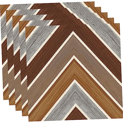 DOITOOL 5pcs Floor Stickers Linoleum Tiles Home Decoration Flooring Stick on Backsplash Peel and Stick Flooring Floor Tile Stickers Floor Decorative Decals Home Supplies Simple
