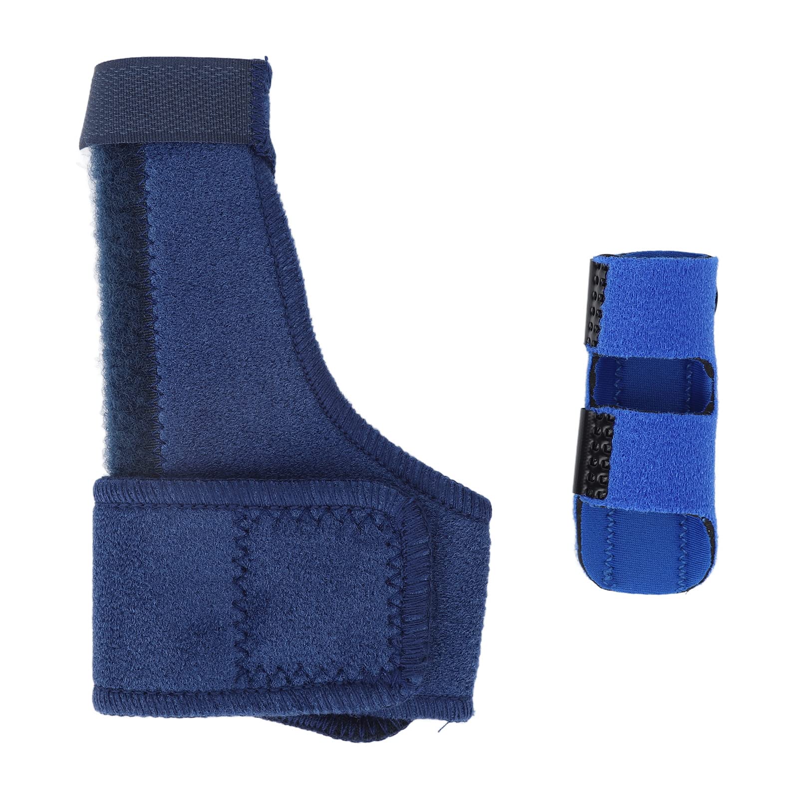Bediffer Wrist Stabilizer, Blue Thumb Splint Brace Skin Friendly Comfortable Fixed Hook and Hoop Fasteners Multi Finger Universal for Skier for Overuse Injuries(Right Hand)