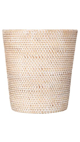 Kouboo Loma Round Rattan Paper Waste Basket (Latte)