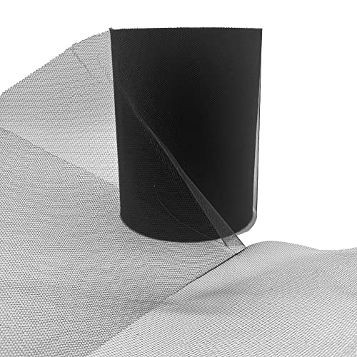 Gimgree Tulle Fabric Rolls, 6 Inch by 100 Yards (300 feet) Fabric Spool Tulle Ribbon, Bridal Solid Sheer Organza Fabric Bolt for Wedding and Decoration -Black