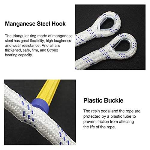 LQX Window Ladder Escape Rope Ladder 2-9 Story Homes, Emergency Climbing Rope Ladders for Kids and Adults Flame Resistant Safety Rope Ladders/18M