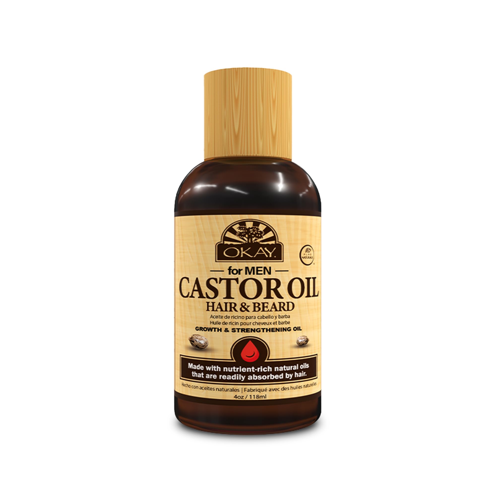 OKAY MEN BEARD HAIR GROWTH OIL 4oz