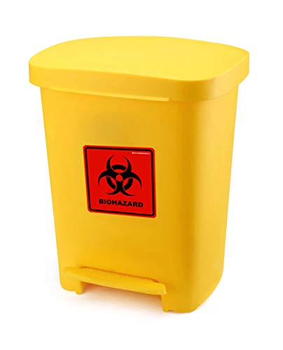 Biohazard Stickers- 5.5" x 5.5" Biohazard Labels (Pack of 10) - UV Coated Label- Biohazard Warning Sign for Labs, Hospitals and Industrial Use Universal Biohazard Symbol by Ignixia