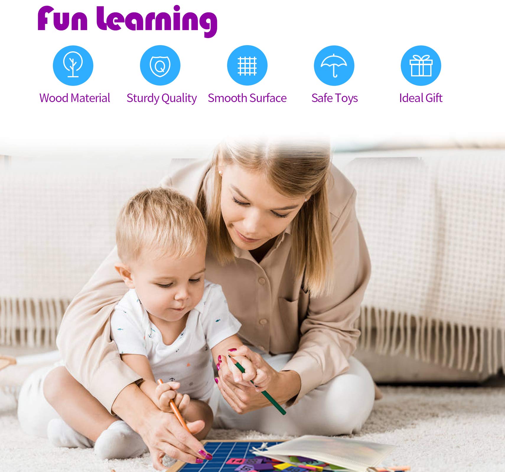 Wooden Hundred Board Toy,100 Digital Board Montessori Math Toy with Storage Bag,Multi-Color Hundred Counting Toys,1-100 Consecutive Numbers Game,Educational&Learning Digital Toy Gift for Kids,Boy,Girl