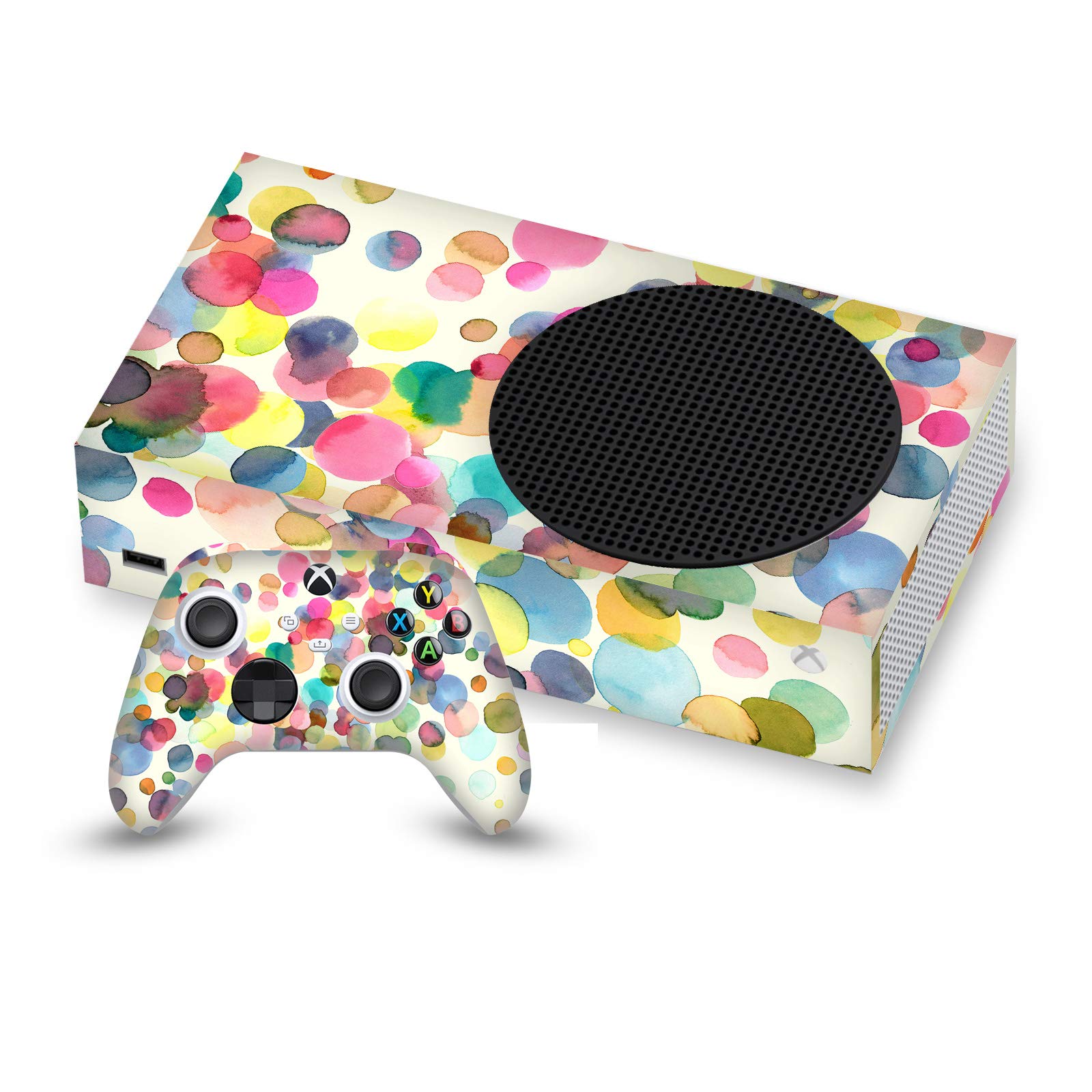 Head Case Designs Officially Licensed Ninola Dots Art Mix Vinyl Sticker Gaming Skin Decal Cover Compatible With Xbox Series S Console and Controller Bundle