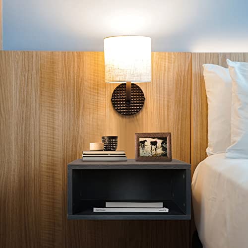 Glamyin Floating Nightstand with Drawer, Wall Mounted Nightstands Bedroom, Beside Shelf, Farmhouse Nightstands