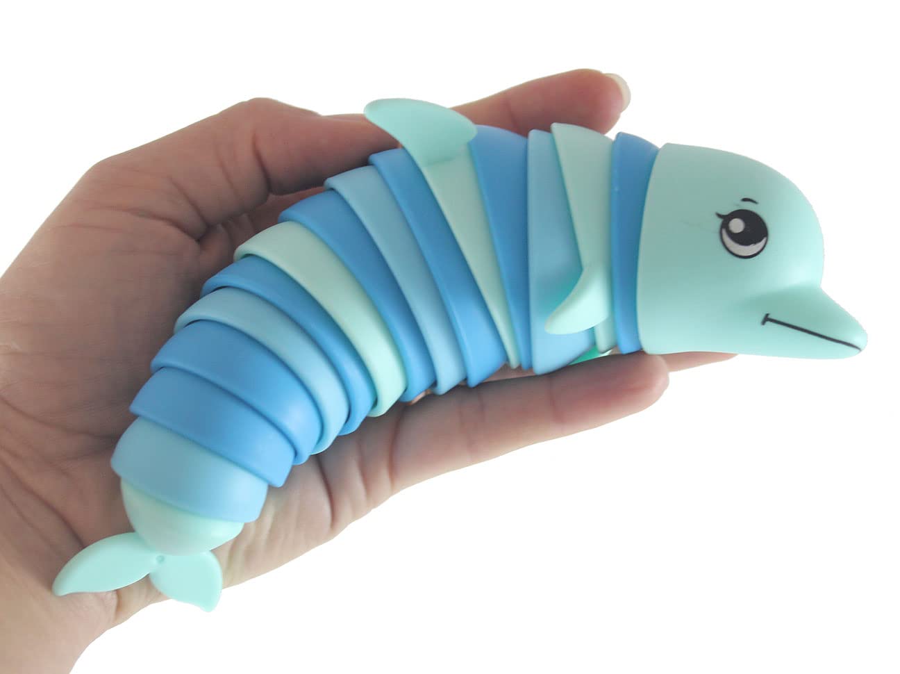 Axolotl and Dolphin Fidget - Large Wiggle Articulated Jointed Moving Axolotyl Toy - Unique Gift (Random Colors)