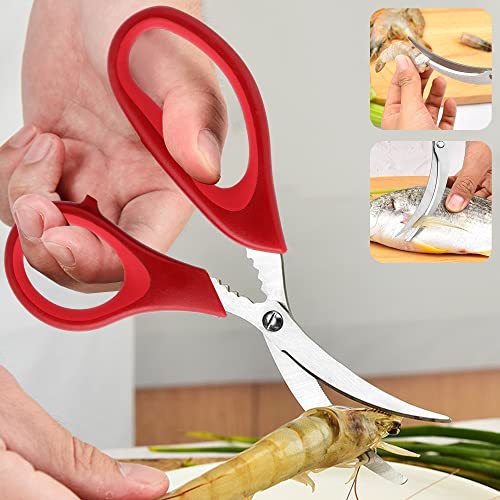 GPYG Crab Crackers and Tools, 27-piece Seafood Tools Set, Includes 8 Crab Crackers, 8 Lobster Shellers, 8 Crab Leg Forks/Picks, 2 Seafood Scissors & Storage Bag, Nut Cracker Set, Crab Leg Crackers