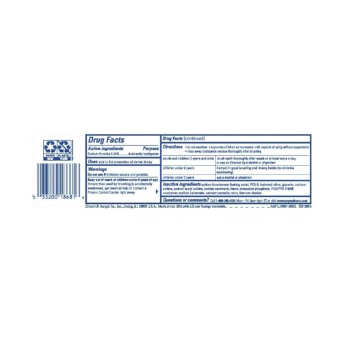 ARM & HAMMER Truly Radiant Whitening & Enamel Strengthening Fluoride Toothpaste, Fresh Mint, 4.3 oz (Pack of 5)
