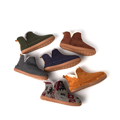 Dearfoams mens Alpine By Dearfoams Men's Brixen Boot Slipper, Whiskey, Large US