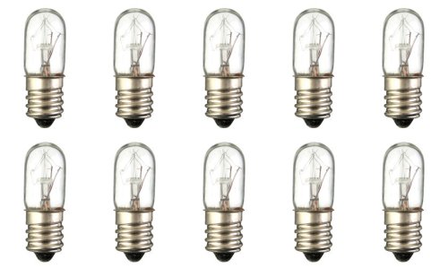 CEC Industries #3T4/120V Bulbs, 120 V, 3 W, E12 Base, T-4 Shape (Box of 10)