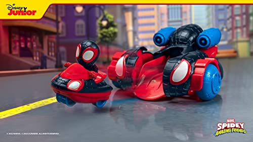 Marvel Spidey and His Amazing Friends Quick Shot Vehicle (Miles Morales: Spider-Man) - Quick Shot 2-in-1 Vehicle