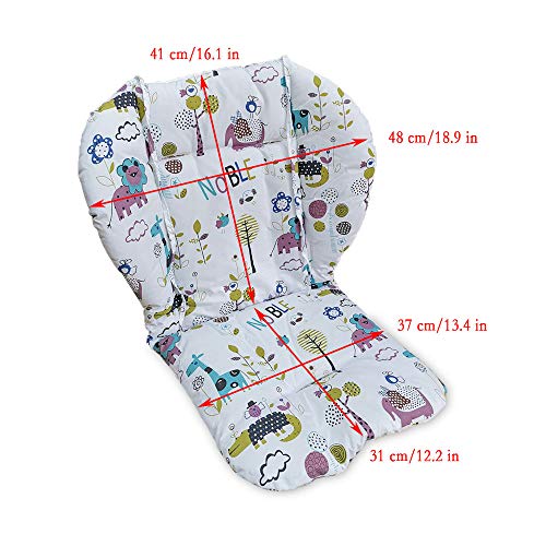 High Chair Pad,highchair seat, highchair Cushion, seat Pad,Soft and Comfortable, Light and Breathable, Cute Patterns, Make The Baby More Comfortable(Jungle Animal Pattern)