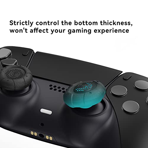 GeekShare Thumb Grip Caps for Playstation 5 Controller, Thumbsticks Cover Set Compatible with Switch Pro Controller and PS4 PS5 Controller, 3 Pairs / 6 Pcs (Black)