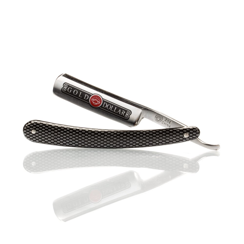 The Shave Network Shave Ready 10 Piece Set Shaving Straight Razor 6/8 - Gold, Classic - Plastic Handle - Unisex - Black, Silver - Sensitive Skin - Men