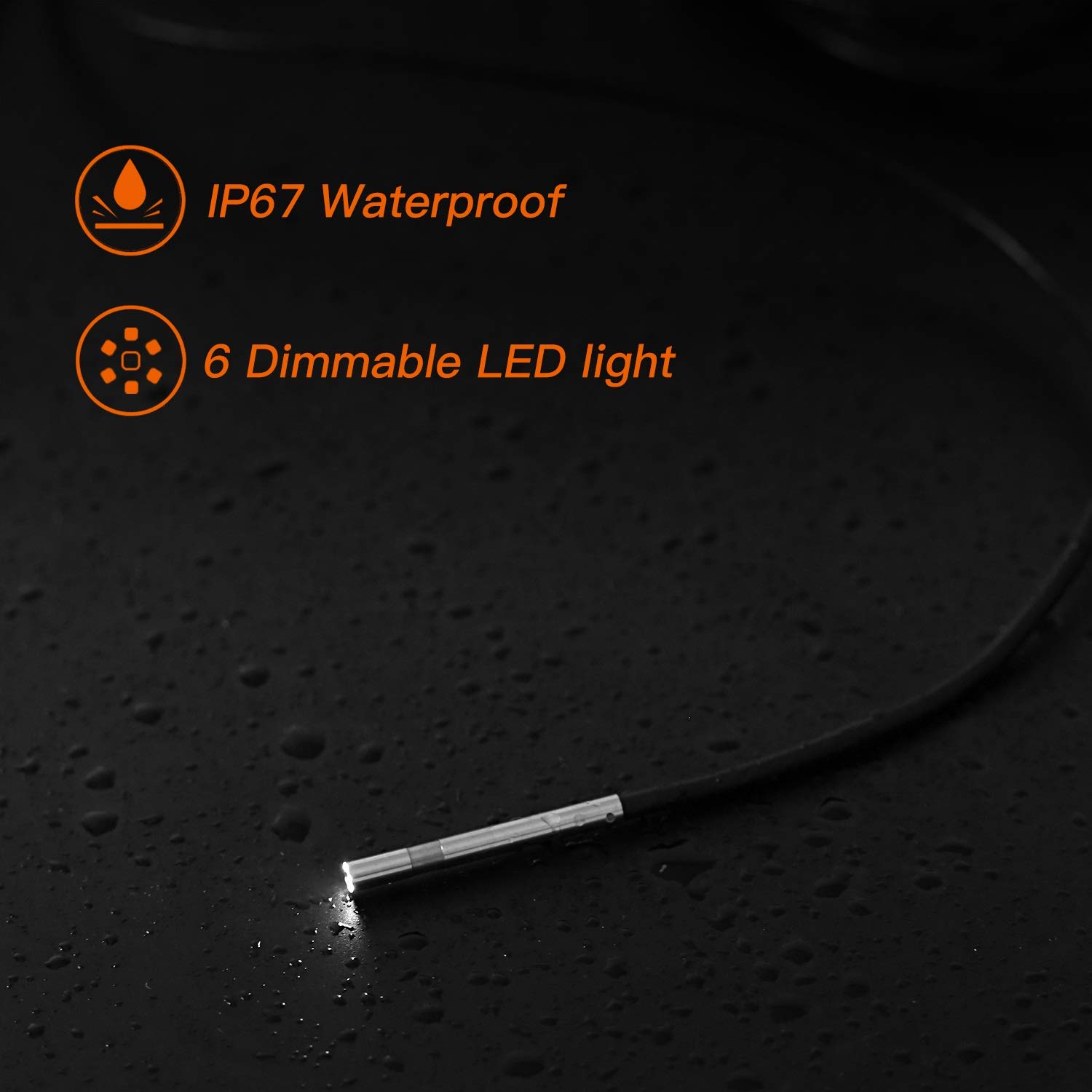 BHVXW 3.9mm Smartphone Endoscope Camera 8mm Industrial Endoscope Screen Boroscope 1080P Flexible Camera Sewer Inspection Camera (Size : 2M)