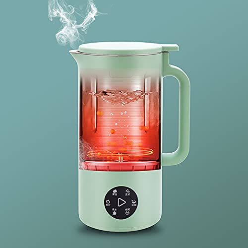 Irishom Soymilk Maker - 350mL Juicer Soy Milk Machine with Stainless Steel and Blade, Multi Cooker Mixer for Rice Cereal Boiling , US Plug 110V, Green