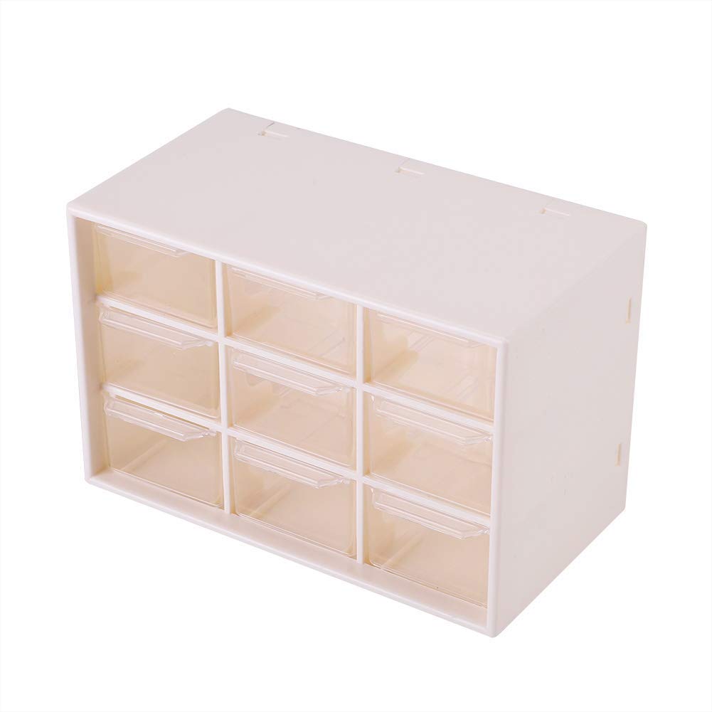 Fdit 9 Ders Multi Desktop Storage Box Cosmetics and Jewelry Storage Organizer Case Hardware and Craft Cabinet(1#)